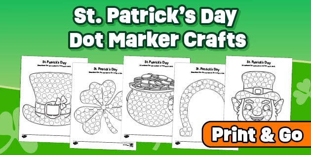 St. Patrick's Day Dot Marker Crafts