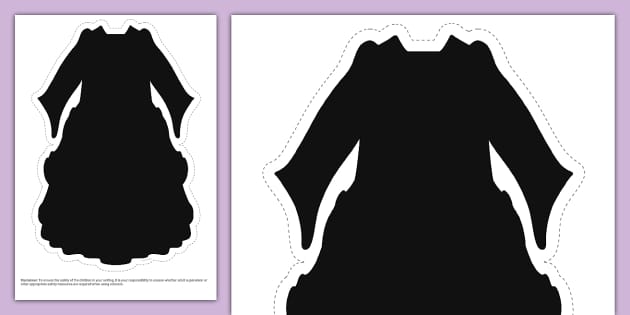 Dress Silhouette Cut-Out (professor feito) - Twinkl