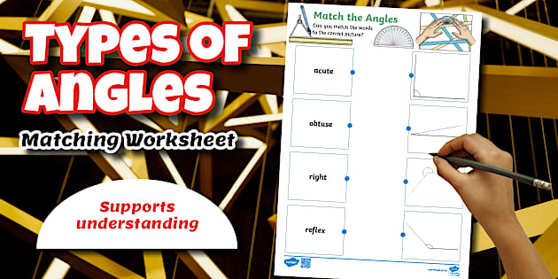 Intermediate Phase - Types of Angles - Matching Worksheet