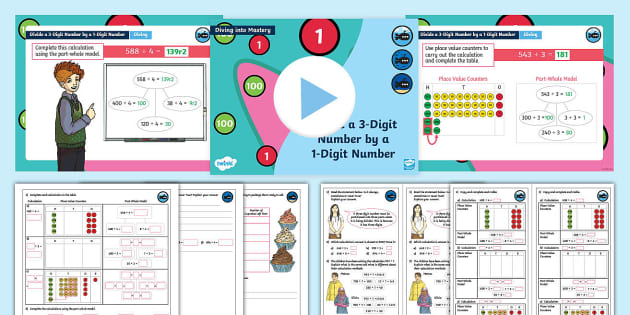 👉 Supports White Rose Maths Divide 3-Digits by 1-Digit