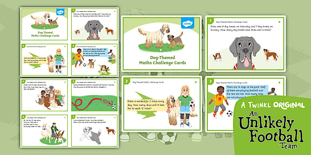 👉 Dog-Themed Year 2 Differentiated Maths Challenge Cards