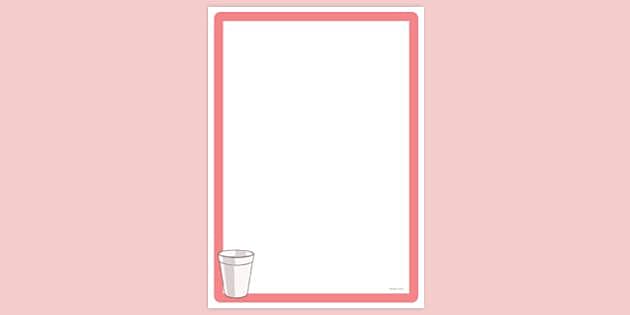 Simple Blank Polystyrene Cup Page Border | Twinkl - Twinkl