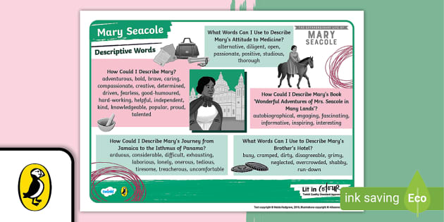 FREE! - Mary Seacole Word Mat | Lit in Colour | Literacy Resources