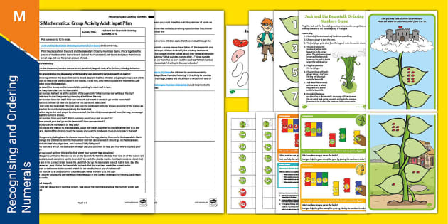 EYFS Jack & the Beanstalk Ordering Numbers Adult Input Plan