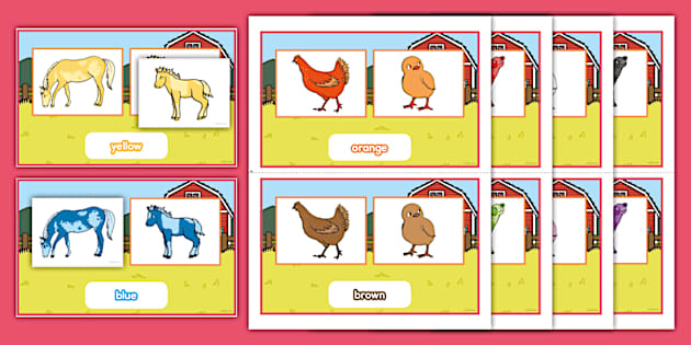 Early Childhood Farm Animal Color Matching Busy Bag Activity