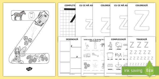 Consolidarea literei Z – Broșură cu activități