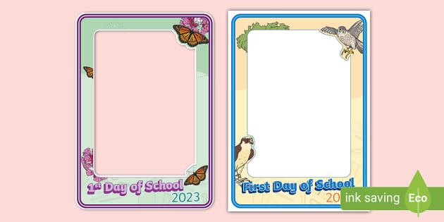 First Day of School Photo Booth Frame (teacher made)