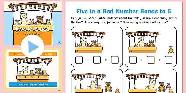 👉 Five in a Bed Number Bonds to 5 Resource Pack