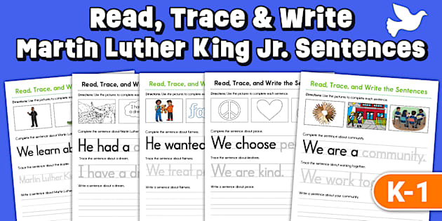 Read, Trace, and Write Martin Luther King Jr. Sentences