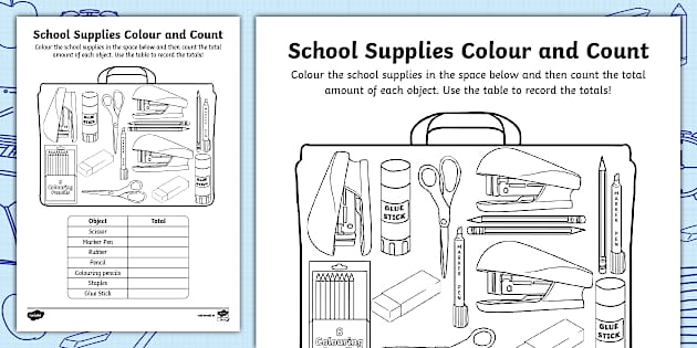School Items Worksheet 318 Classroom Objects English ESL Worksheets