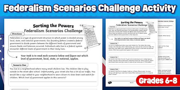 Sorting the Powers: Federalism Scenarios Challenge Activity