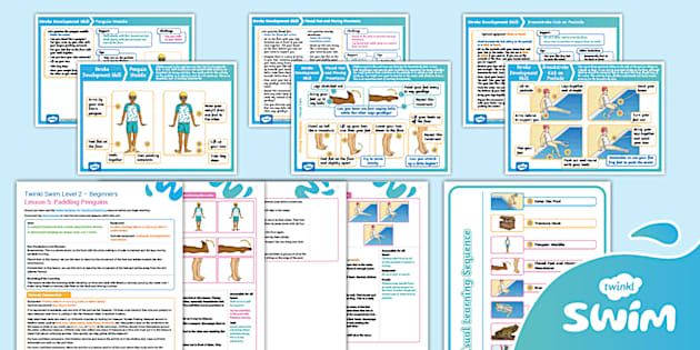 Twinkl Swim - Level 2 (Beginners) L5 - Paddling Penguins