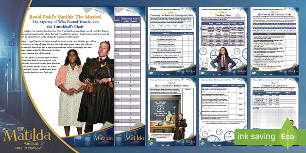 FREE! - 👉 Roald Dahl's Matilda The Musical - Maths Mystery Game - UKS2