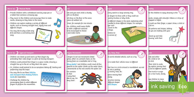 Fine Motor Skills Mark-Making Warm-Up Cards | Twinkl