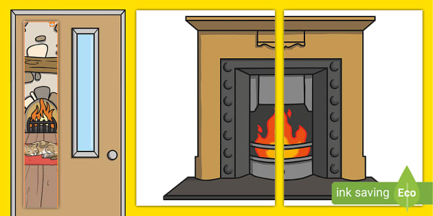 Fireplace Door Decoration Pack (teacher made) - Twinkl