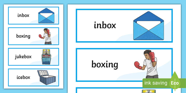 Words Containing Box Word Cards Professor Feito Twinkl