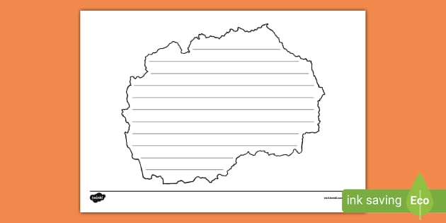 North Macedonia Writing Template (teacher made) - Twinkl