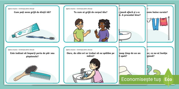 Igiena corpului – Cartonașe pentru discuții - Twinkl