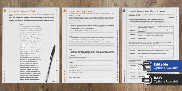 KS3 Hamlet Exam Pack (teacher made) - Twinkl