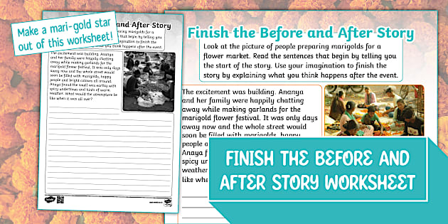 Finish the Before and After Story Worksheet