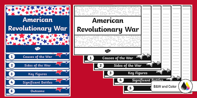 American Revolutionary War Flipbook for 6th-8th Grade