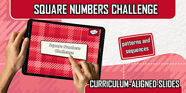 Square Numbers Challenge PowerPoint