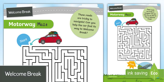 FREE! - Welcome Break: Motorway Maze (teacher made) - Twinkl