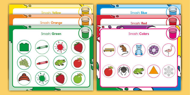 Colors Smash Mats (teacher made) - Twinkl