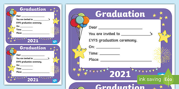 Kindergarten Graduation Invitation Teacher Made 