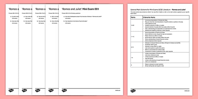 Romeo and Juliet Exam Pack | Romeo and Juliet | Beyond