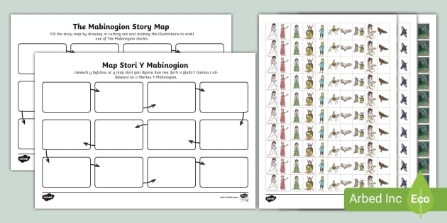 Map Stori Y Mabinogion Story Map (teacher made) - Twinkl