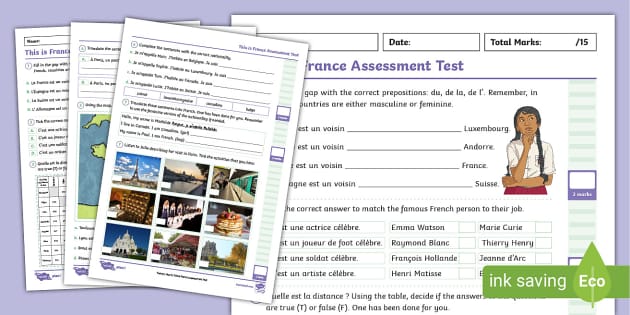 👉 French: This is France: Year 6 Assessment Test - Twinkl