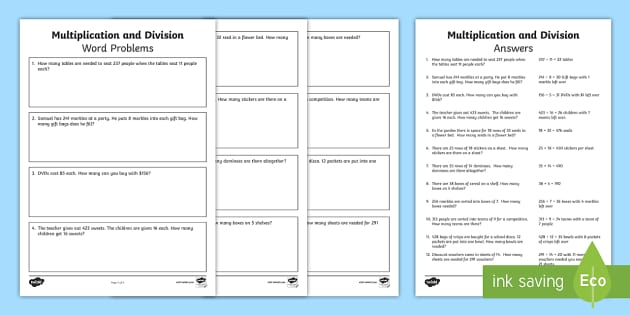 Multiplication Division Word Problems - australia,multiplication worded