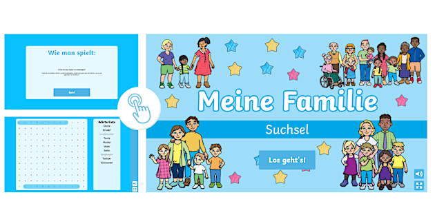 Meine Familie - Interaktive Suchsel