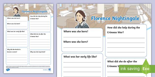 Florence Nightingale Fact File Template,florence nightingale