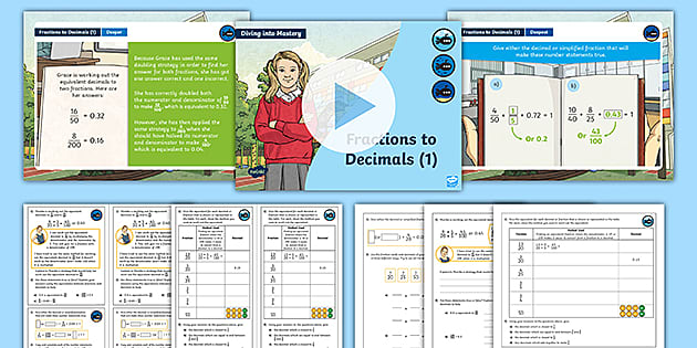 👉 Year 6 Diving into Mastery: Fractions to Decimals (1) Teaching Pack