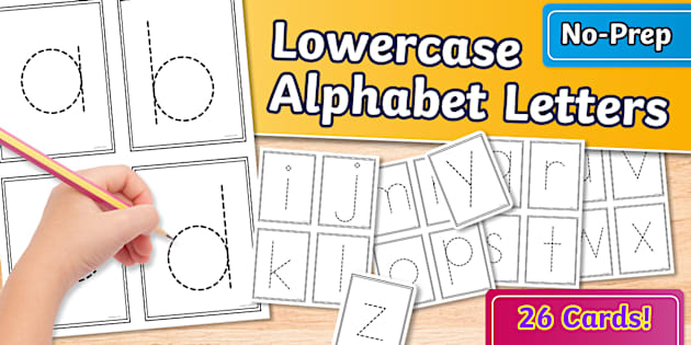 Lowercase Alphabet Letters Fine Motor Task Box Cards