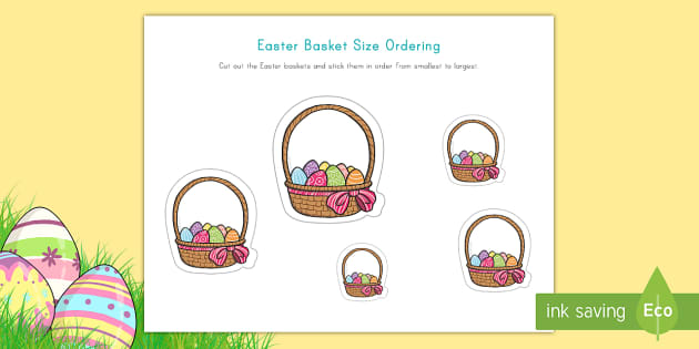 Easter Basket Size Ordering Activity (teacher made)