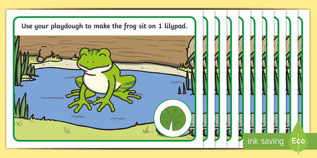 Basic Counting Frogs Playdough Mats (creat de profesori)