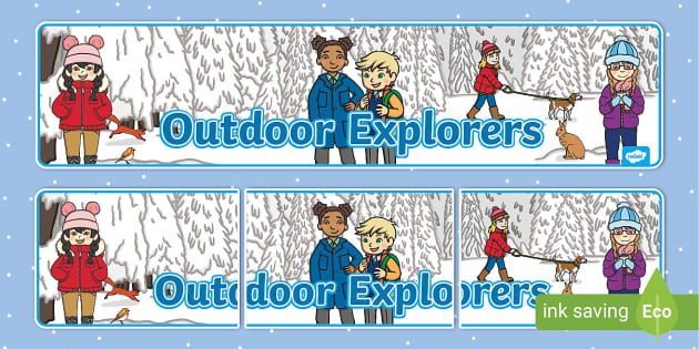 Outdoor Explorers Winter Display Banner (Teacher-Made)