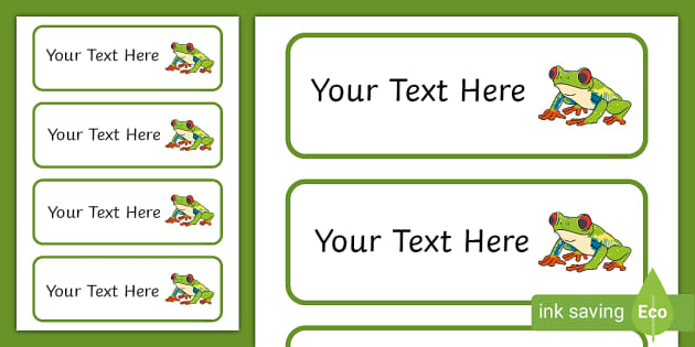 Editable Frog Name Labels (creat de profesori) - Twinkl