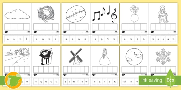 Ficha de recortar y pegar: La letra N