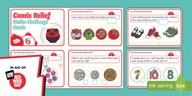 FREE! - 👉 Comic Relief: Maths Activity Cards Ages 3-5