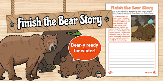 Finish the Bear Story Worksheet