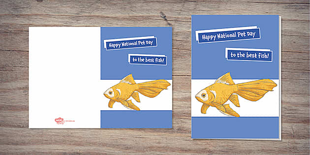 National Pet Day Fish Card | Twinkl Party (teacher made)