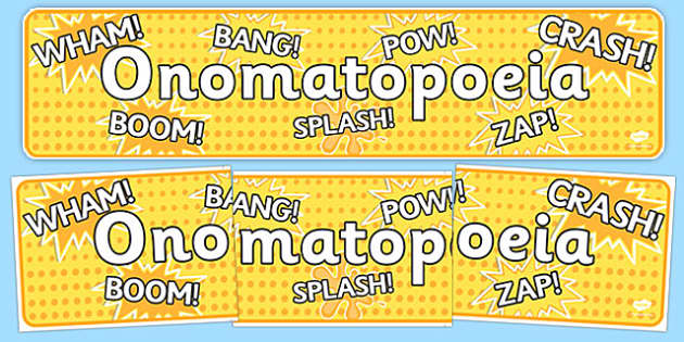 FREE! - Onomatopoeia Display Banner (teacher made)