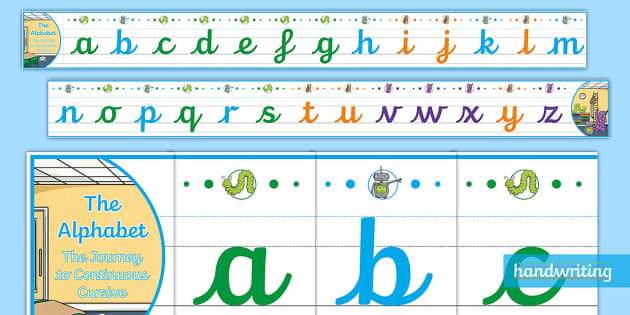 Continuous Cursive Alphabet Line