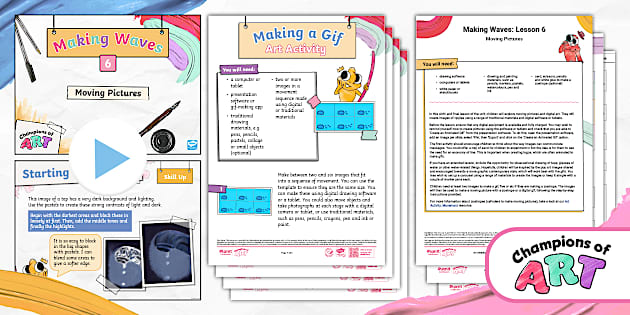 Champions of Art: LKS2 Making Waves - Lesson 6 - Twinkl