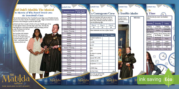 FREE! - 👉 Roald Dahl's Matilda The Musical - Maths Mystery Game - UKS2