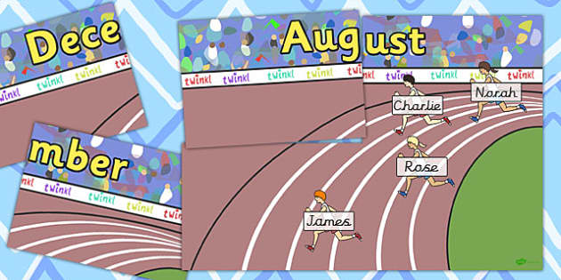 Running Track Themed Birthday Display Pack - birthday, birthday